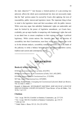 DOCTRINE OF SEVERABILITY | DOCX