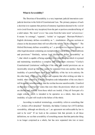 DOCTRINE OF SEVERABILITY | DOCX