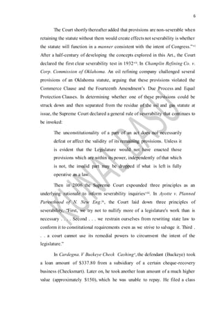 DOCTRINE OF SEVERABILITY | DOCX