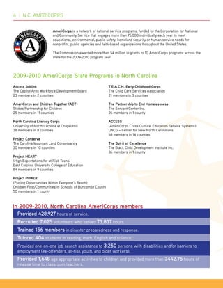 NC Commision on Volunteerism - Annual Report | PDF