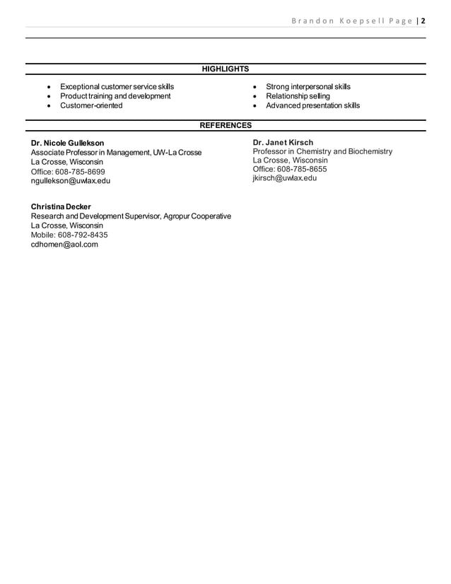 Brandon's Resume | DOCX | Business | Business and Finance