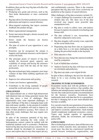 Big Data in Economics An Introduction | PDF