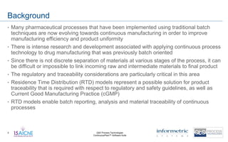 Applying Batch Data Principles to Continuous Manufacturing AIChE Final ...