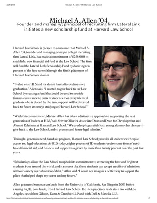 Michael A. Allen ’04 | Harvard Law School | PDF