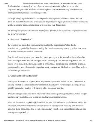 Greiner Growth Model: Stages of Evolution and Revolution