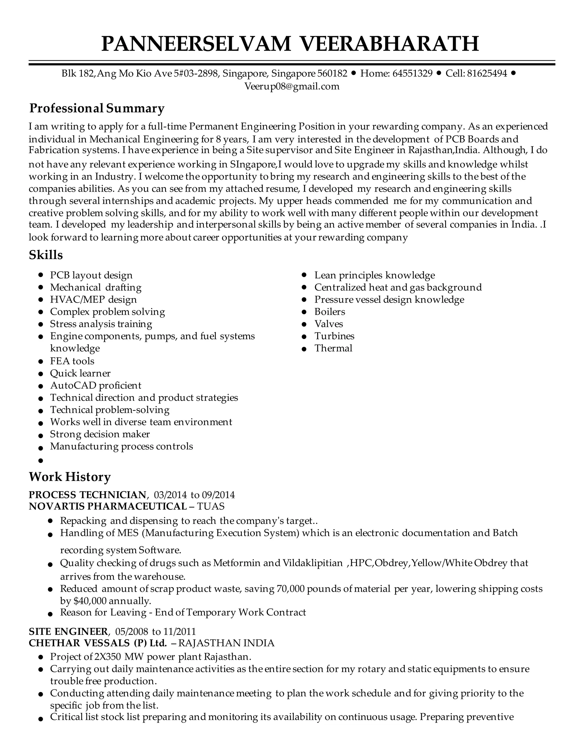 VeeraModifiedCV | DOCX