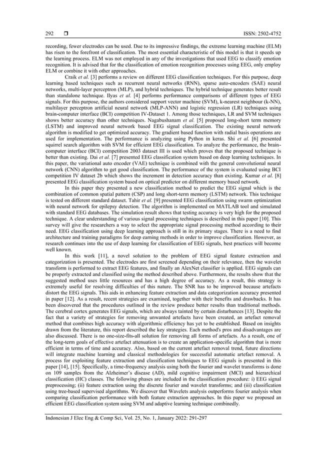 Efficient Electro Encephelogram Classification System Using Support Vector Machine Classifier
