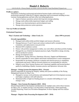 Dan Roberts 12.20.16 | Business Administration | Business