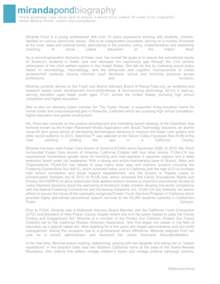 MirandaPondBiography | PDF
