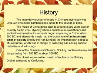 Chinese Traditional Music (School Presentation 2013) | PPT