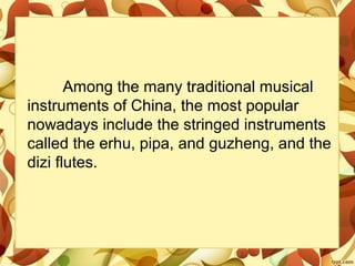 Chinese Traditional Music (School Presentation 2013) | PPT