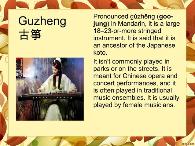 Chinese Traditional Music (School Presentation 2013) | PPT | World ...