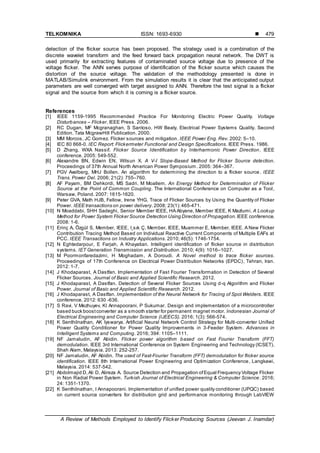 A Review of Methods Employed to Identify Flicker Producing Sources | PDF