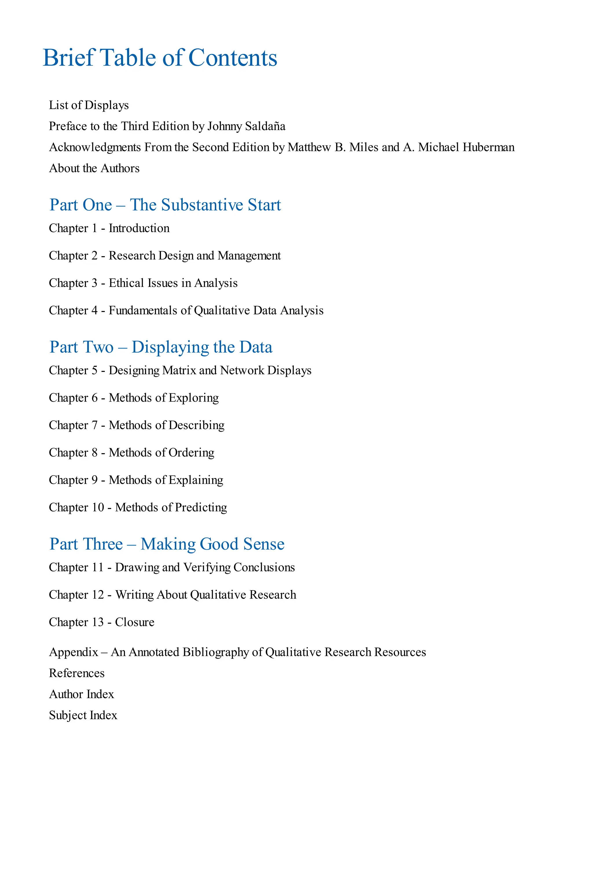 Qualitative Data Analysis: A Methods Sourcebook Third Edition | PDF