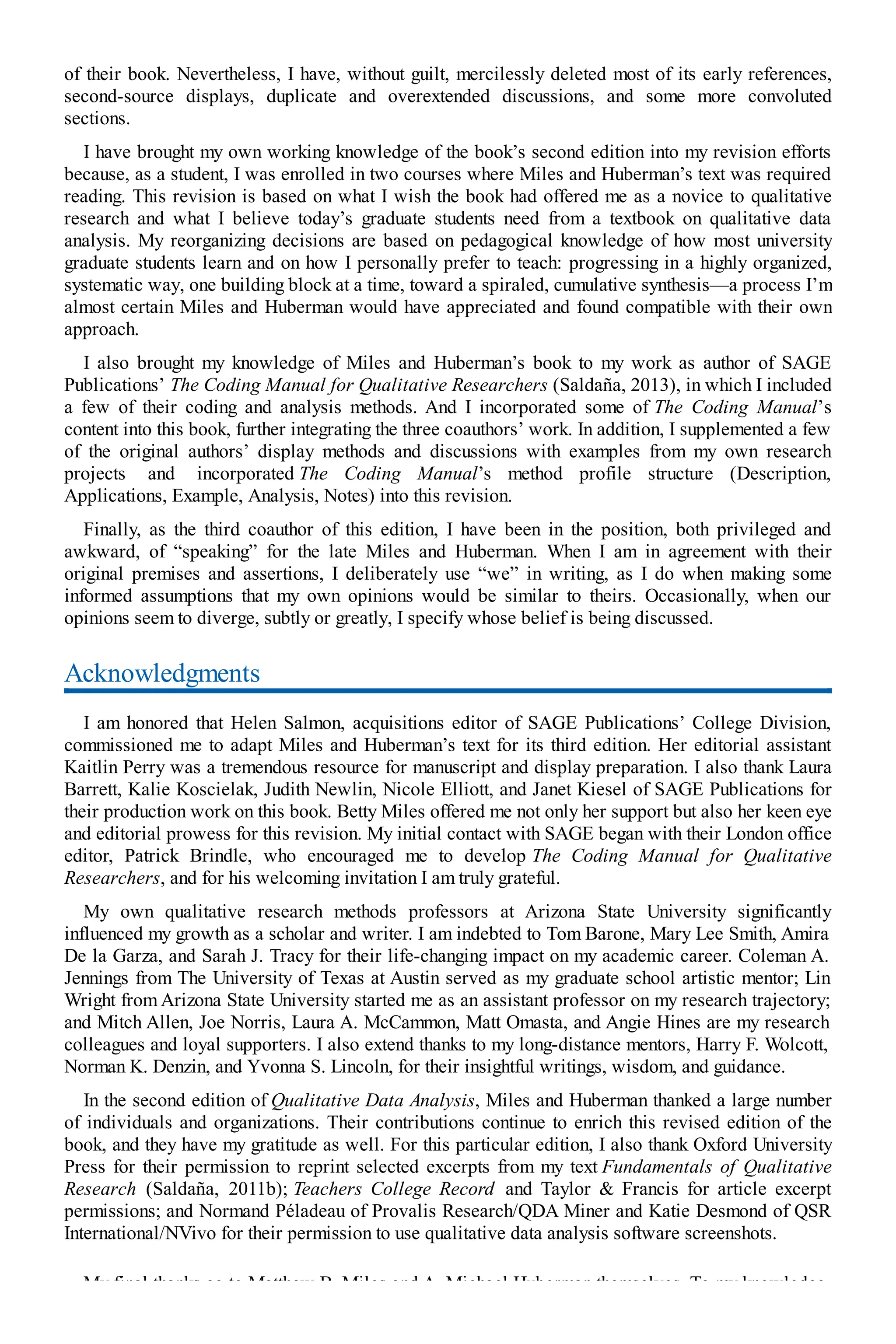 Qualitative Data Analysis: A Methods Sourcebook Third Edition | PDF