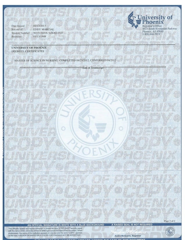 Official_Nursing_Transcripts_U_of_P (1) | PDF