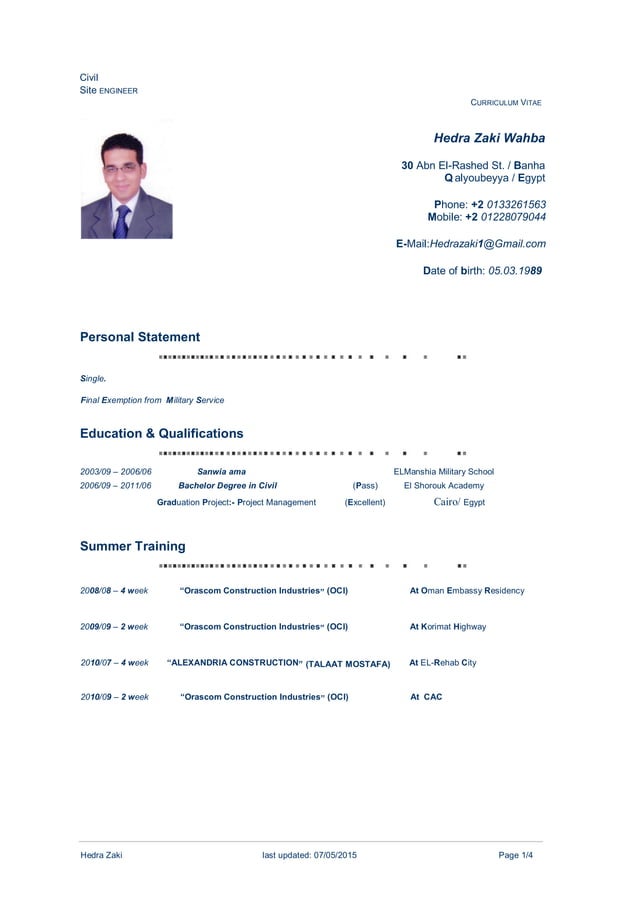 Hedra Zaki CV | PDF | Professional School | Postgraduate Education