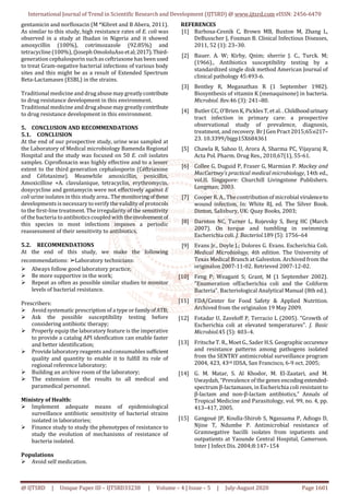 Antimicrobial Susceptibility Profile of Escherichia Coli Isolates from ...