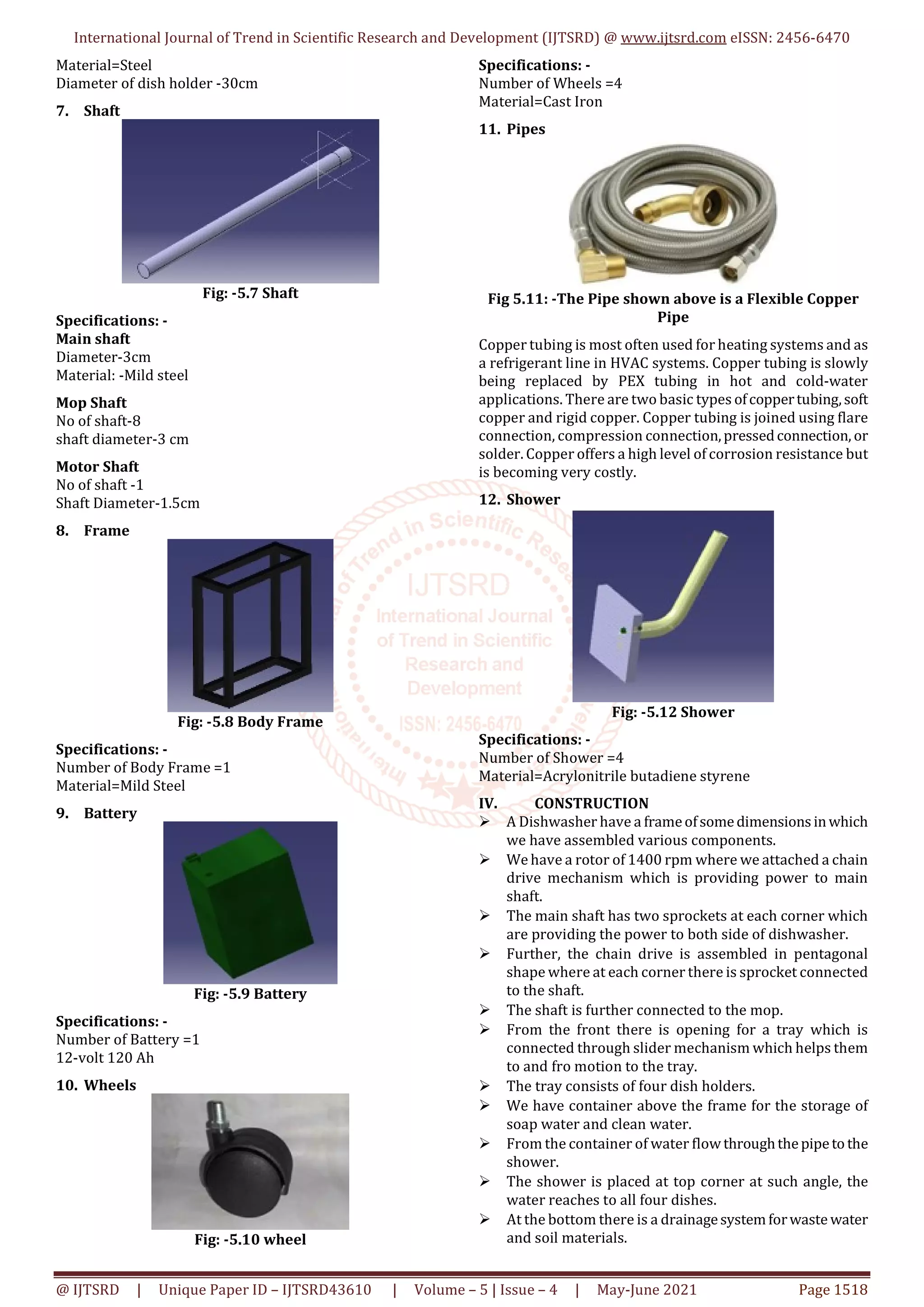 Design and Analysis of Portable Dishwasher | PDF