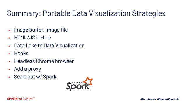 Portable Scalable Data Visualization Techniques For Apache Spark And Python Notebook Based