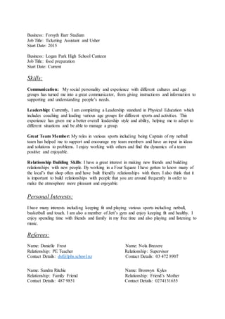 Chloe Russell- cv | DOCX