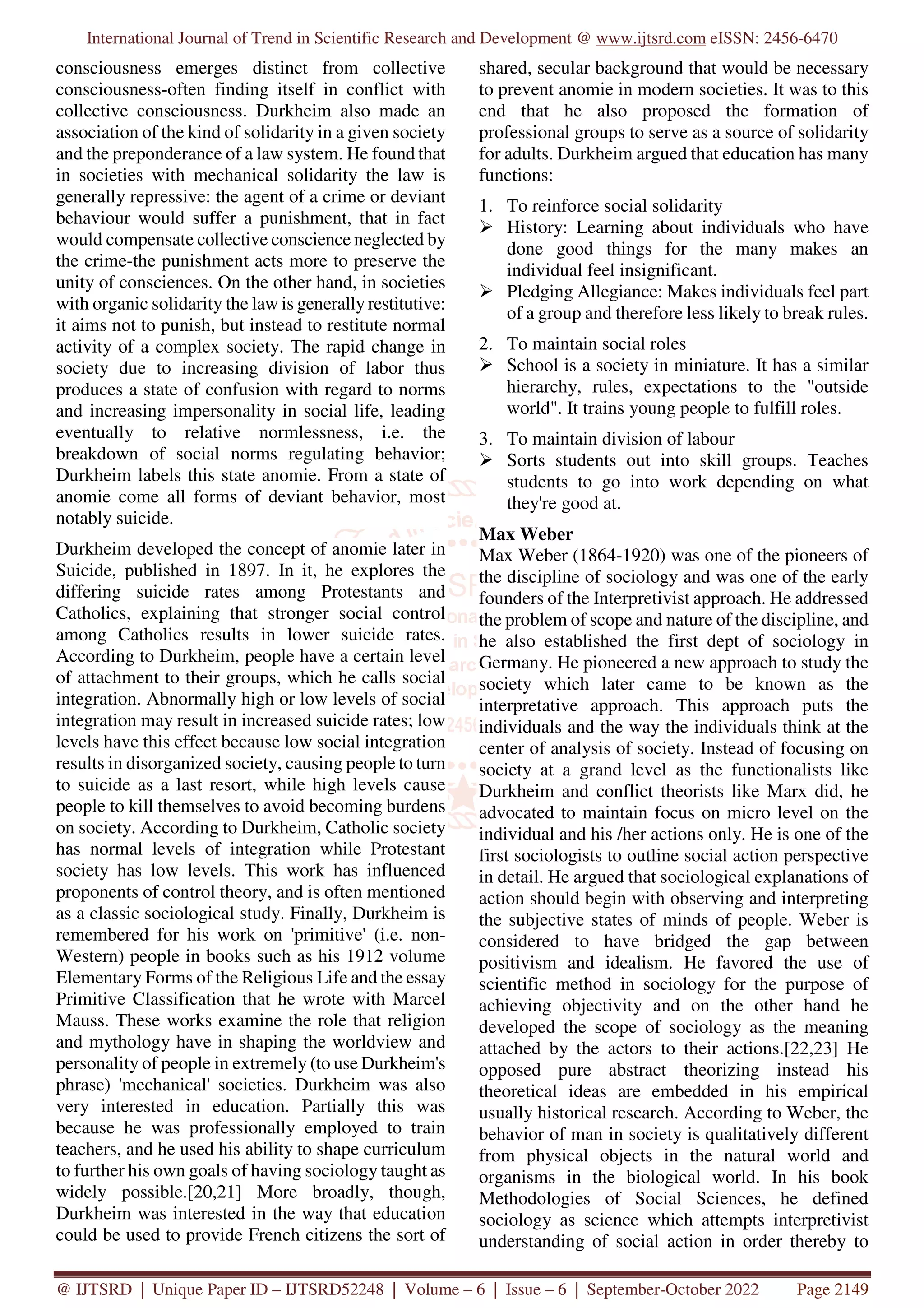 Sociological Thinkers | PDF