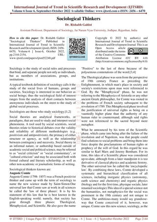 Sociological Thinkers | PDF