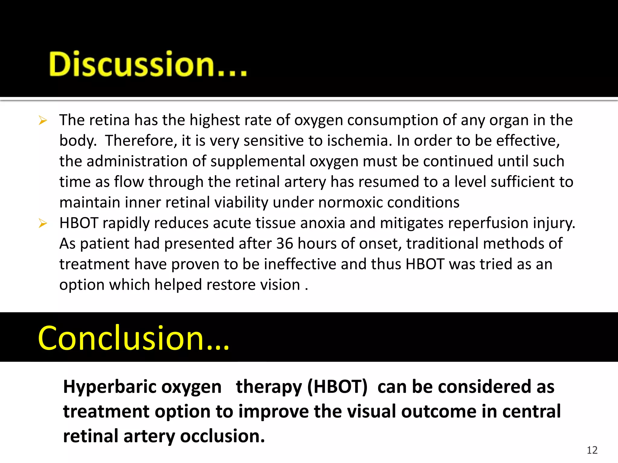 Recovery Of Vision In A Young Patient With Central Retinal Artery ...