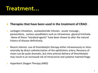 Recovery Of Vision In A Young Patient With Central Retinal Artery ...