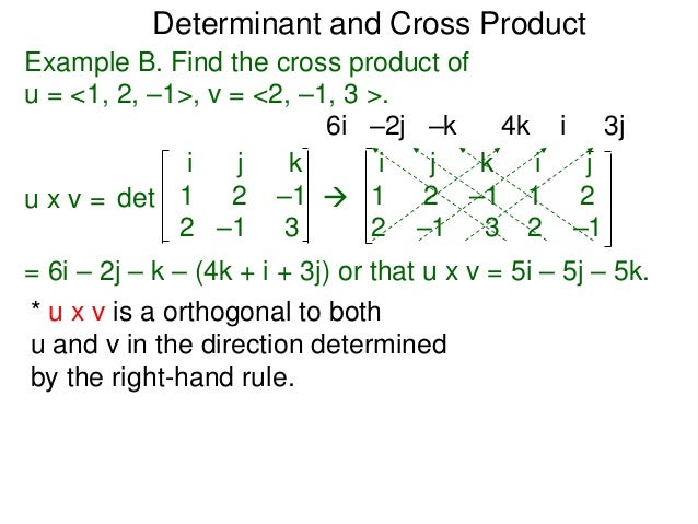 267 4 Determinant And Cross Product N