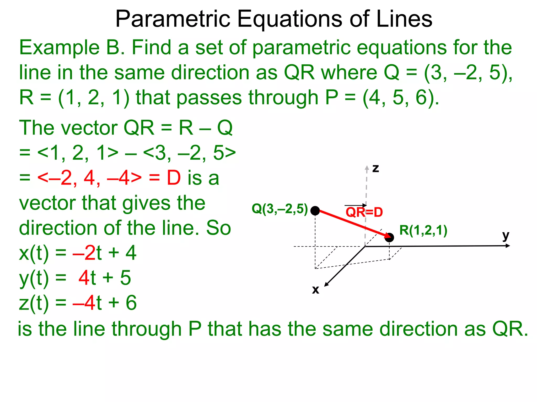 267 5 parametric eequations of lines | PPT | Free Download