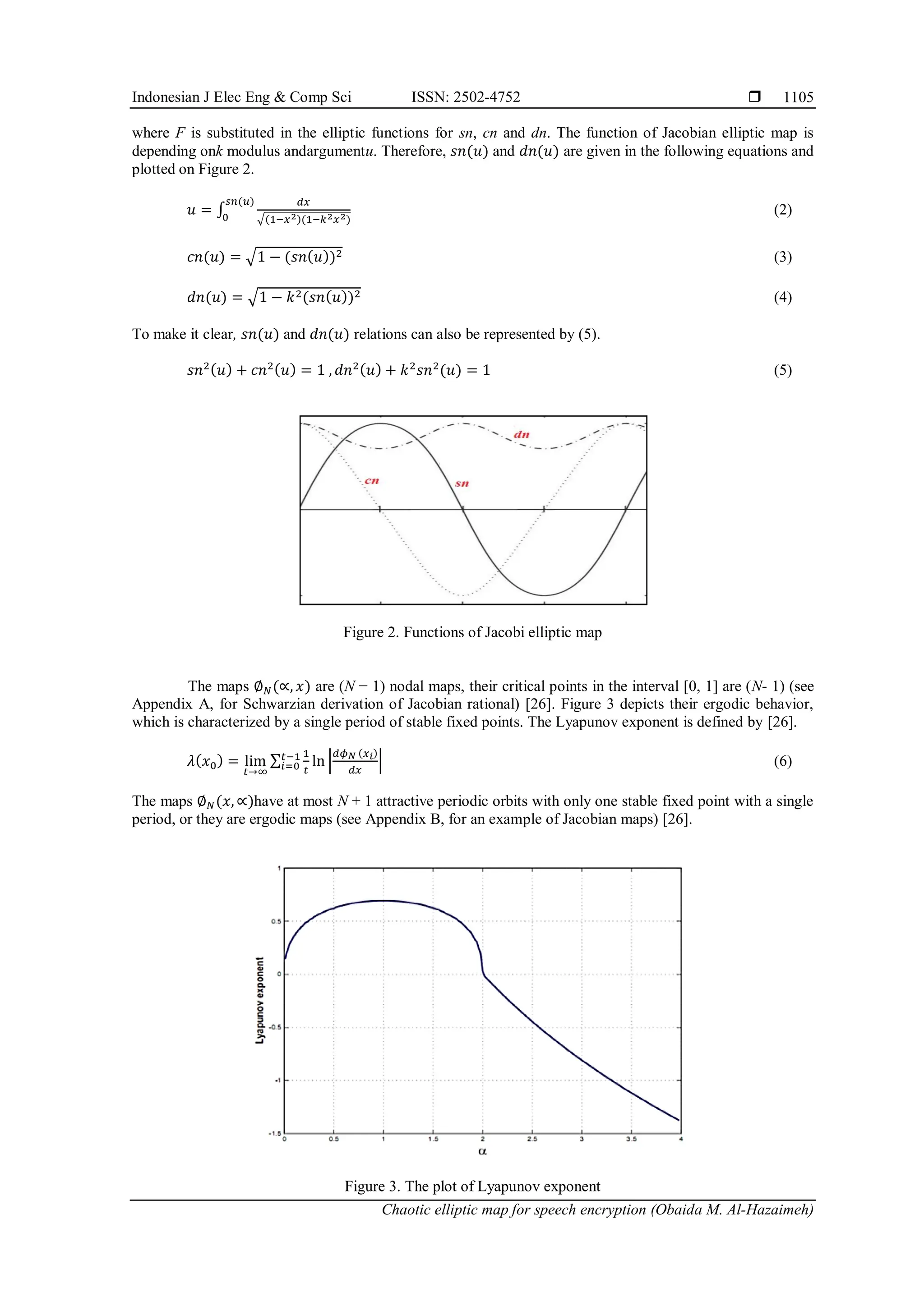 Chaotic elliptic map for speech encryption | PDF