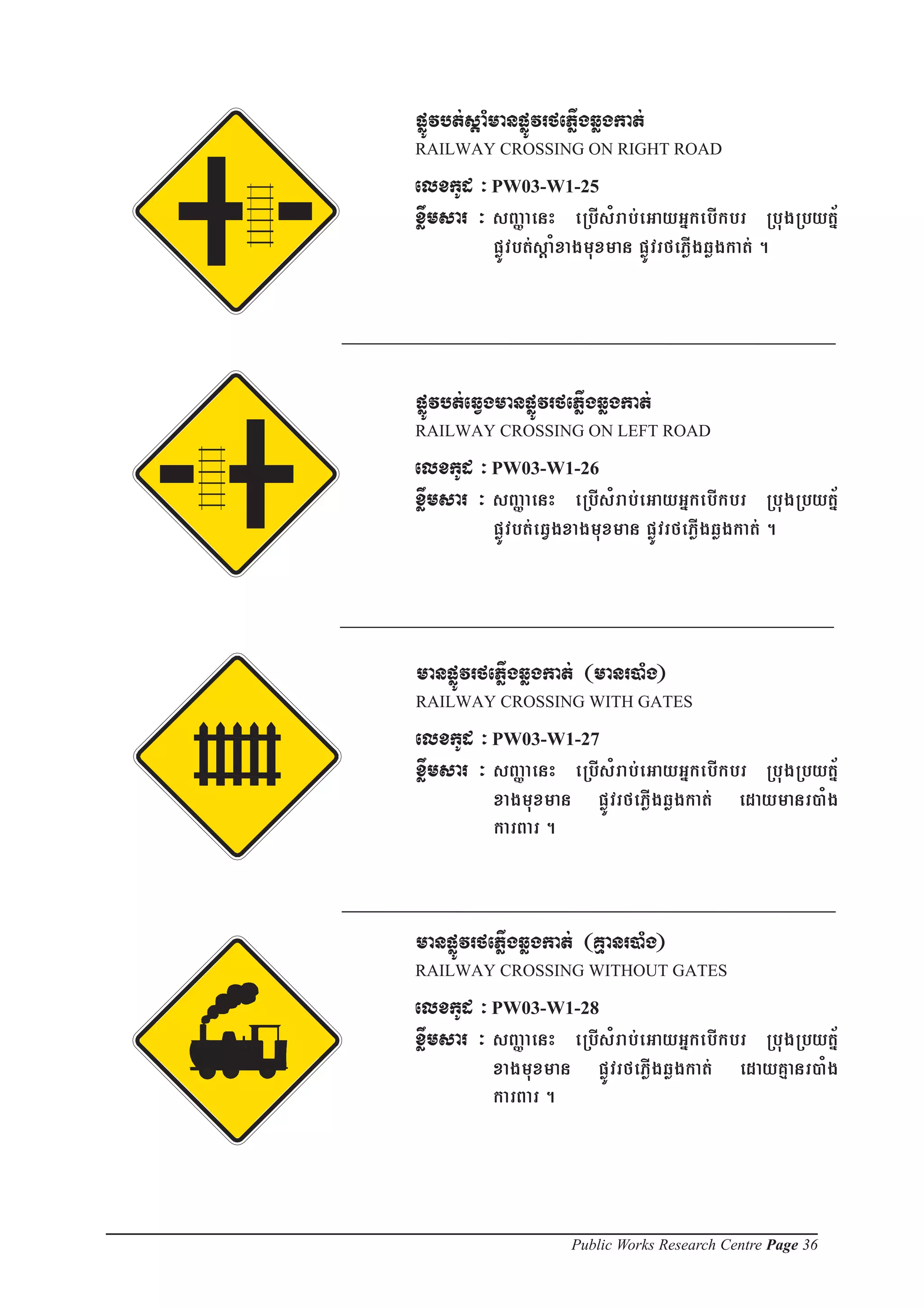 Road Traffic Signs in Cambodia | PDF