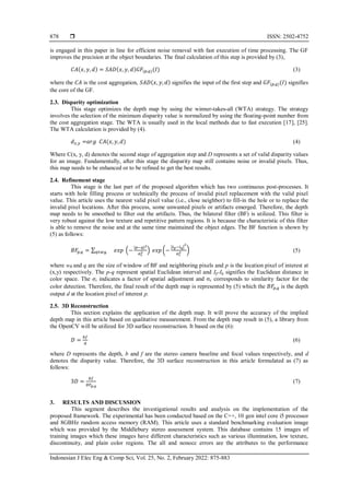 Development of depth map from stereo images using sum of absolute differences and edge filters | PDF