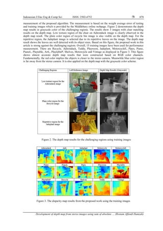 Development of depth map from stereo images using sum of absolute differences and edge filters | PDF
