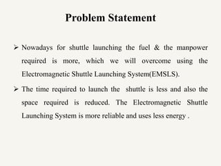 ELECTROMAGNETIC SHUTTLE LAUNCHING SYSTEM | PPSX