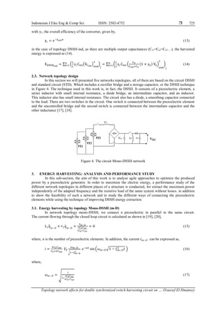 Topology network effects for double synchronized switch harvesting circuit on vibration energy ...