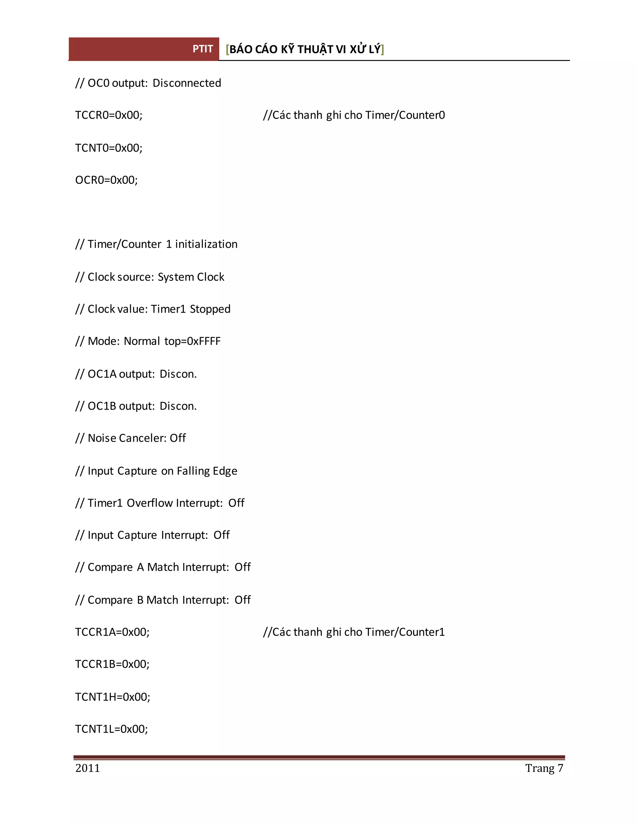 báo cáo thực hành kỹ thuật vi xử lý PTIT | PDF