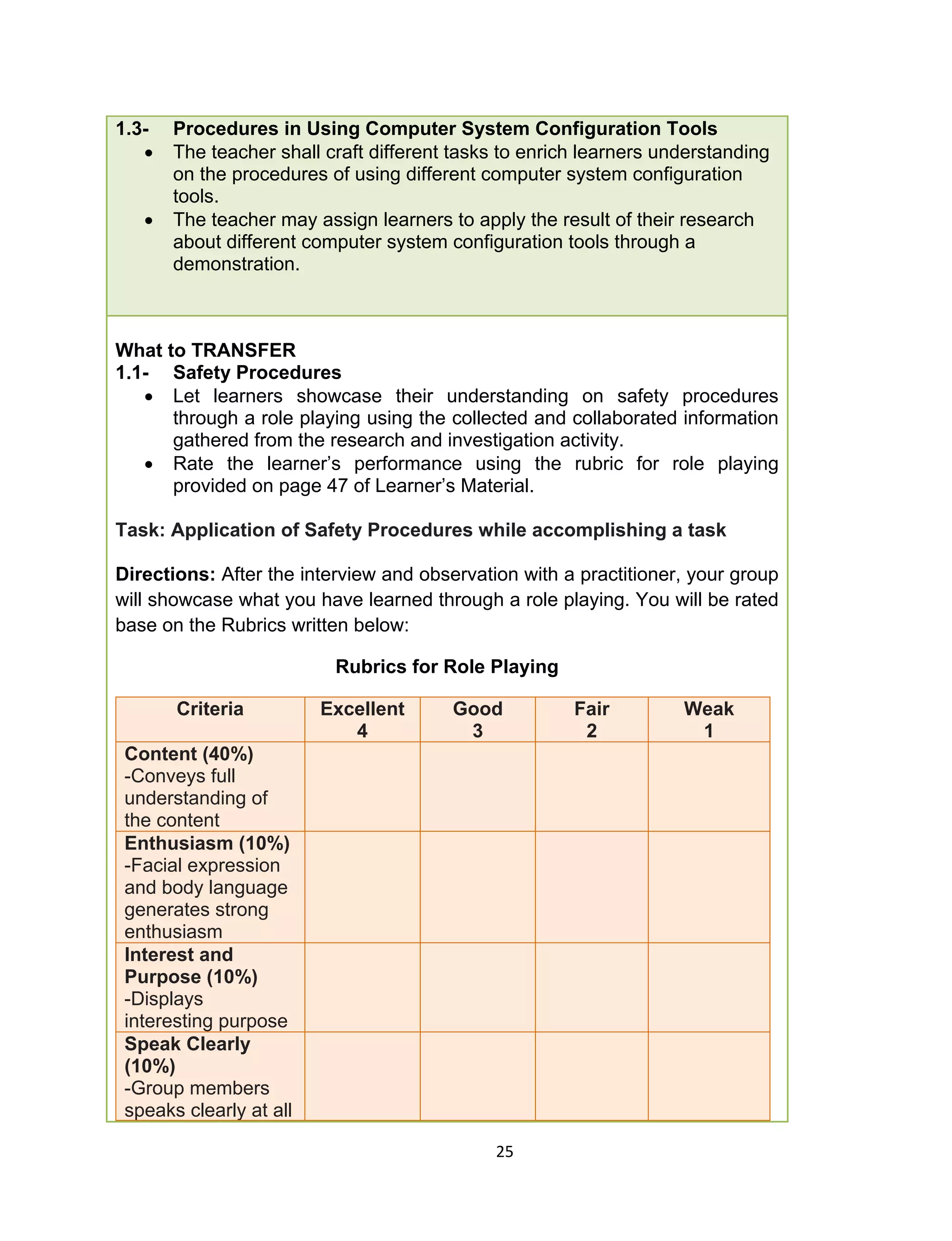 Computer Hardware Servicing Learner's Material Grade 10 | PDF
