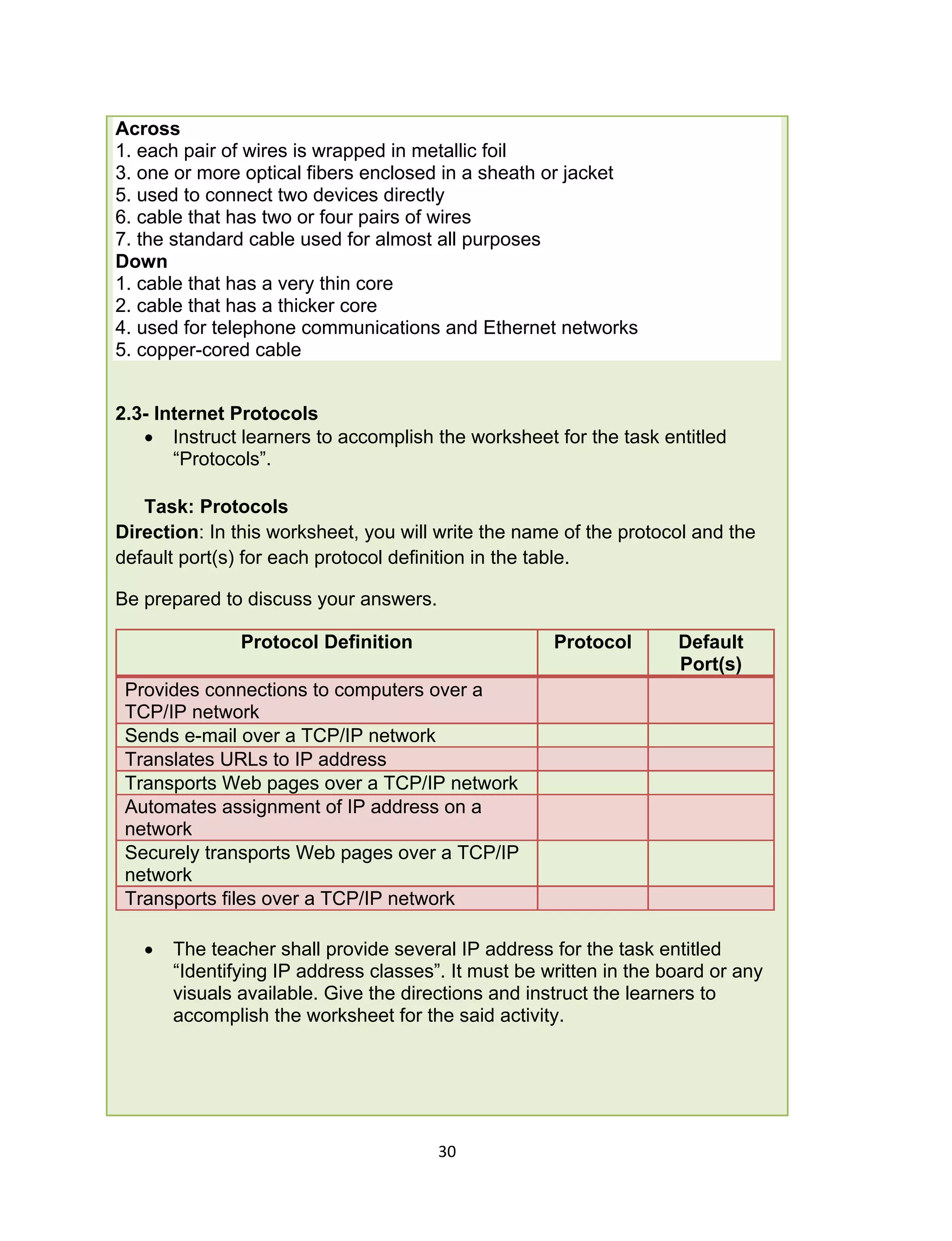 Computer Hardware Servicing Learner's Material Grade 10 | PDF | Computer Networking | Computing