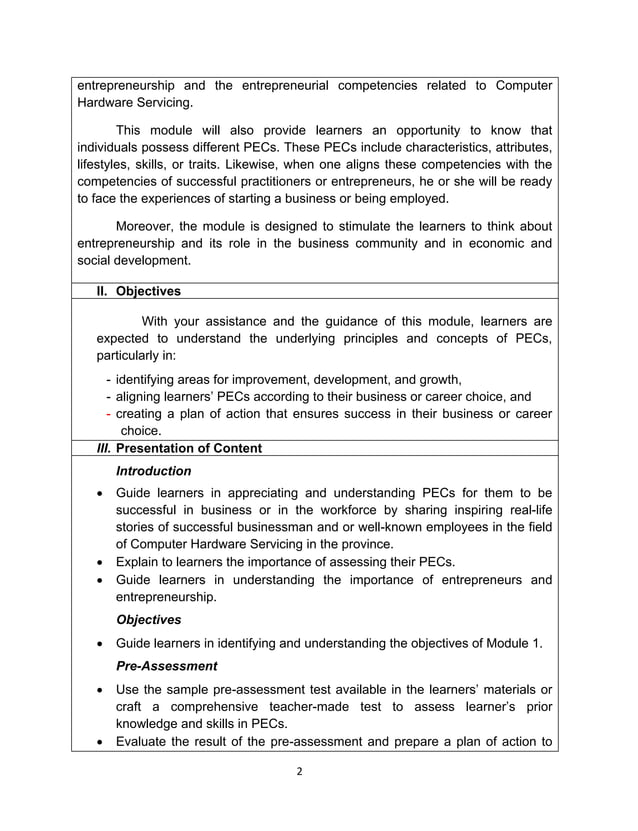 Computer Hardware Servicing Learner's Material Grade 10 | PDF ...