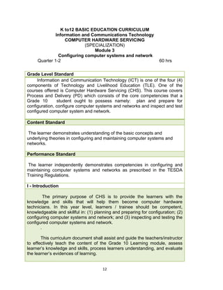 Computer Hardware Servicing Learner's Material Grade 10 | PDF