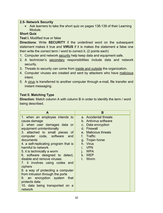 Computer Hardware Servicing Learner's Material Grade 10 | PDF | Computer Networking | Computing