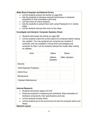 Computer Hardware Servicing Learner's Material Grade 10 | PDF
