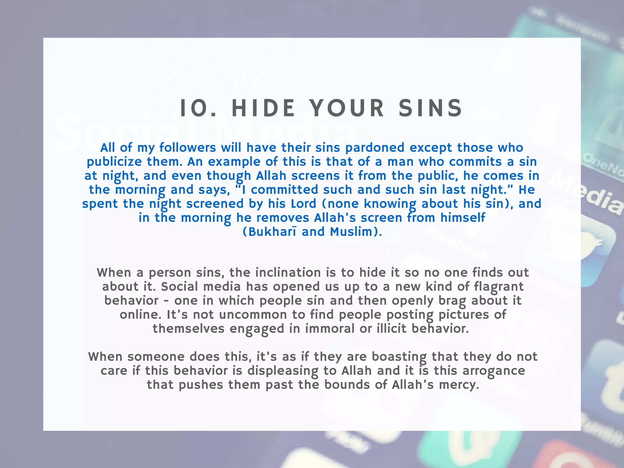 40 hadiths on social media|| Australian Islamic Library | PDF