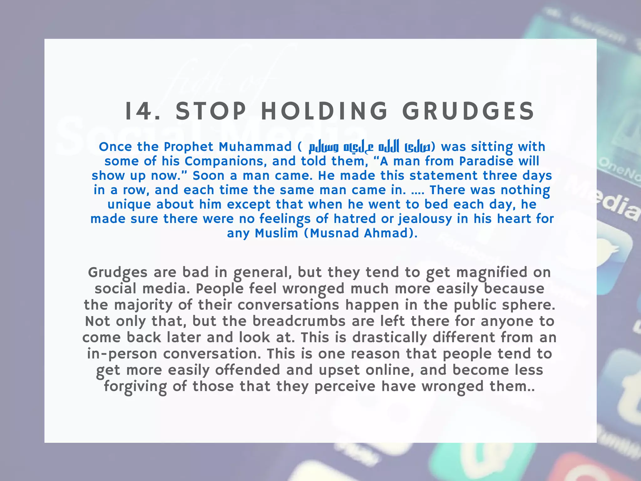 40 hadiths on social media|| Australian Islamic Library | PDF