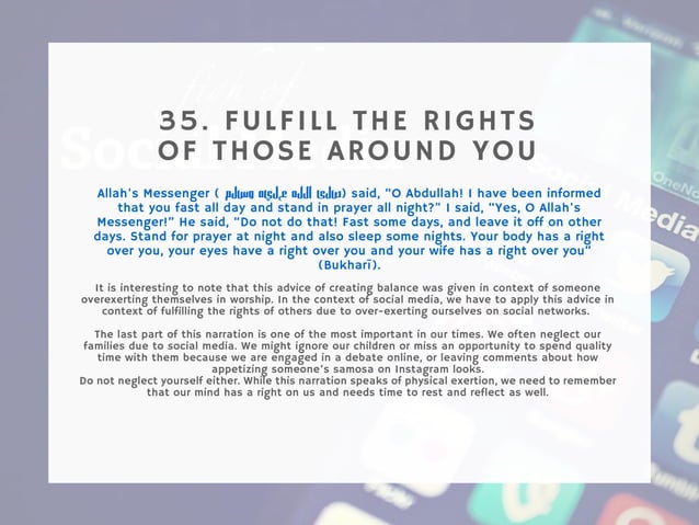 40 hadiths on social media|| Australian Islamic Library | PDF | Islam ...