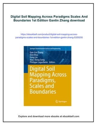 Digital Soil Mapping Across Paradigms Scales And Boundaries 1st Edition ...