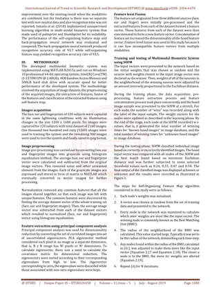 An Improved Self Organizing Feature Map Classifier for Multimodal Biometric Recognition System | PDF