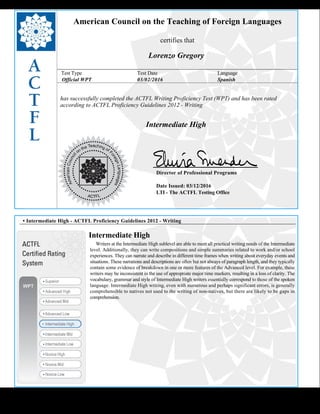 Written proficiency | PDF